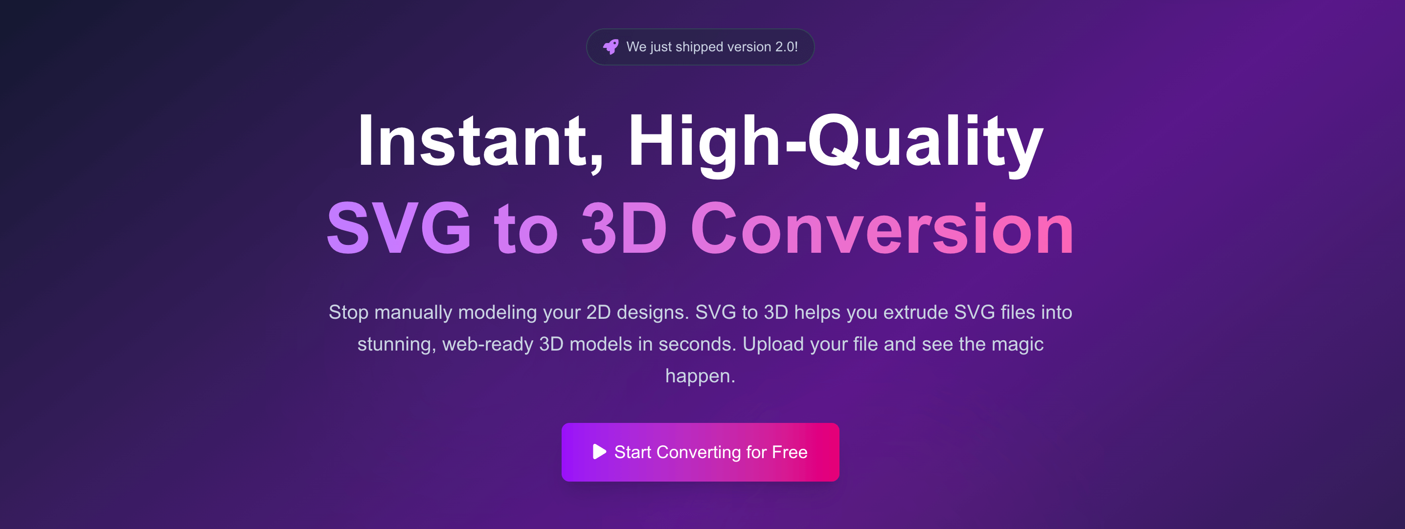 SVG to 3D Converter - Transform Your 2D Designs to 3D Models